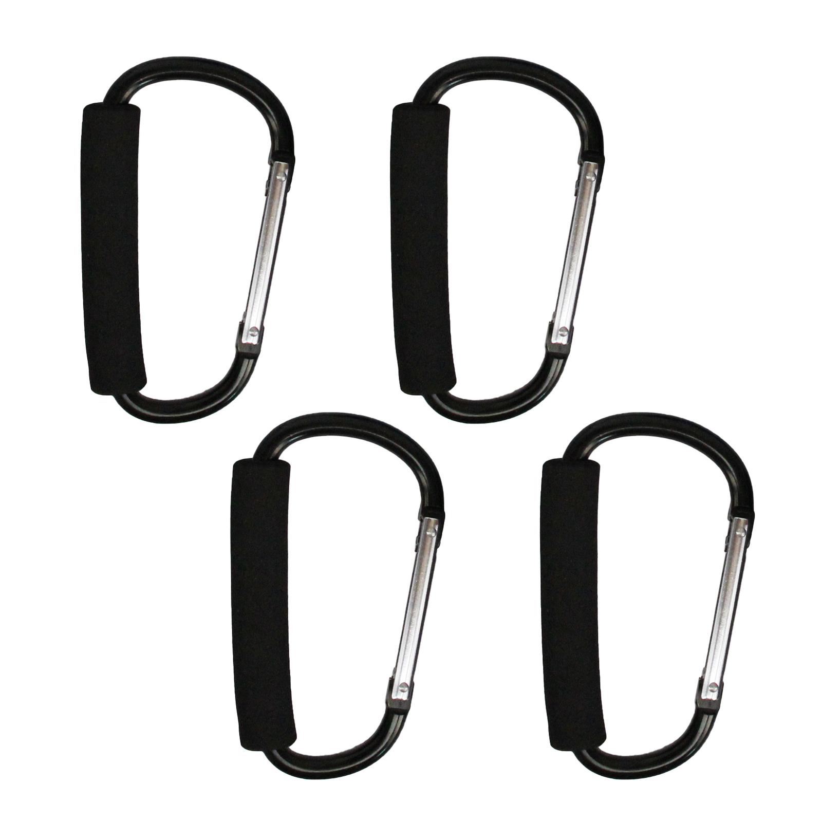 4pcs Large Spring Loaded Strong D Ring Carabiner Clip Aluminum Alloy ...