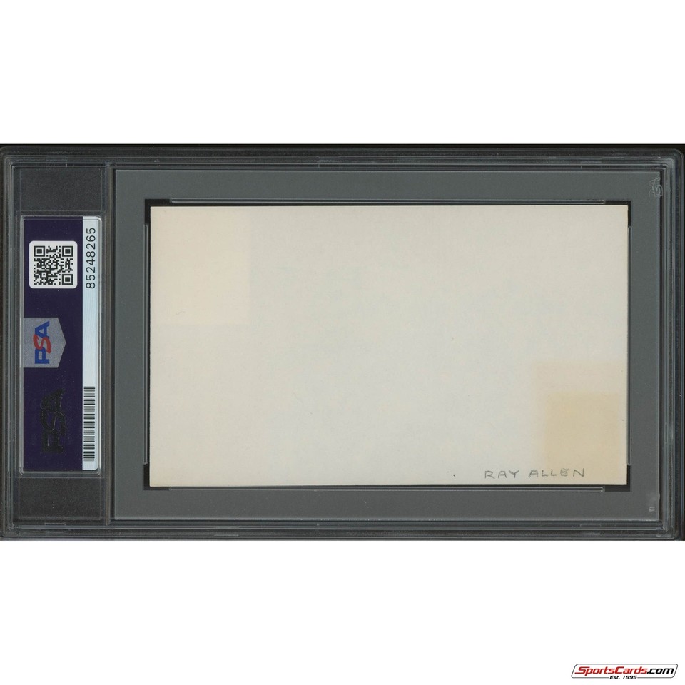 Ray Allen NBA HOFer Signed Auto 3x5 Card PSA/DNA | eBay