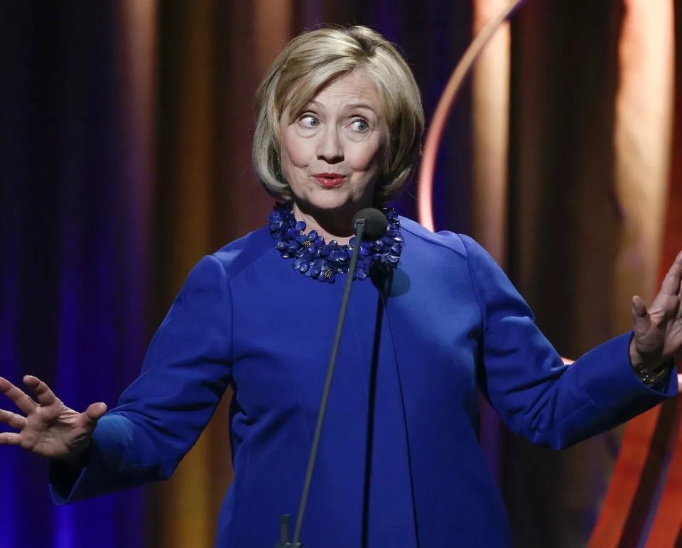 Hillary Clinton Wearing Blue Dress 4x6 PHOTO PRINT | eBay