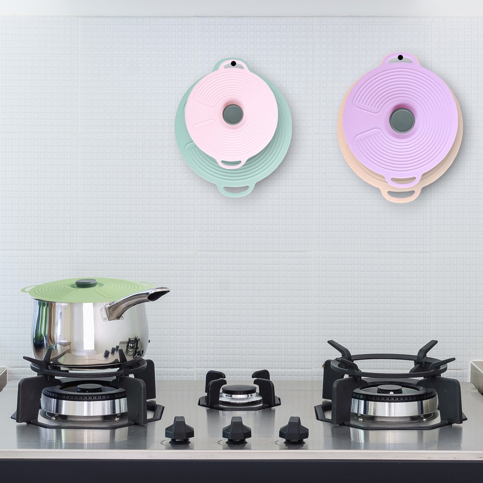 5Pcs Silicone Pot Lid 5 Sizes Silicone Bowl Covers Universal Silicone ...