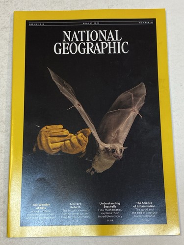 National Geographic Magazine Aug 2024 Bats Seashells Inflammation ...