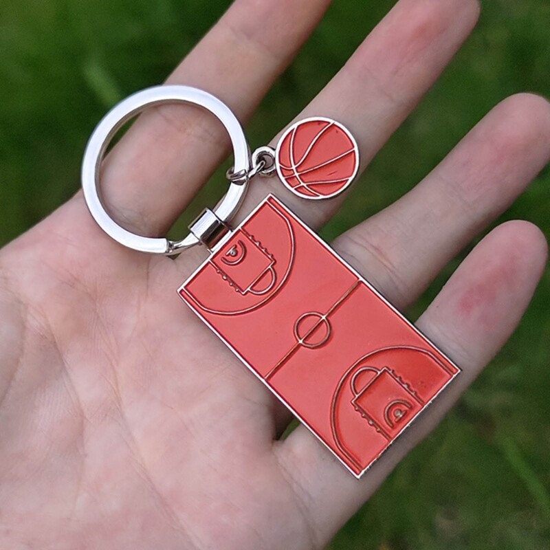 Men Football Field Soccer Keychain Holder Playground Sports Basketball ...