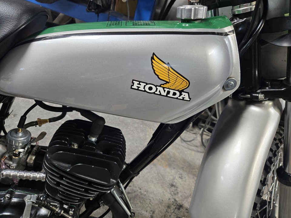 LICENSED HONDA VINTAGE 1974 CR125M tank wing decal sticker set AHRMA ...