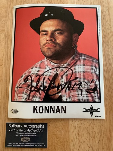 KONNAN Signed Autograph 1999 8X10 WCW OFFICIAL PROMO Photo WWF WWE TNA ...