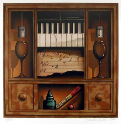James Carter, Music Box (Piano), Screenprint, signed and numbered in ...