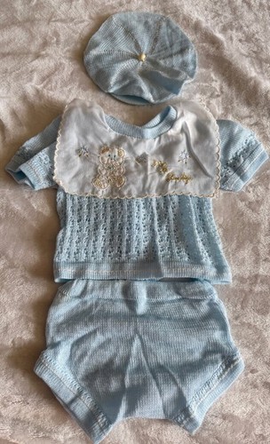 Baby Boy La Canastilla Colombia Blue Cotton God Bless Sweater Outfit ...