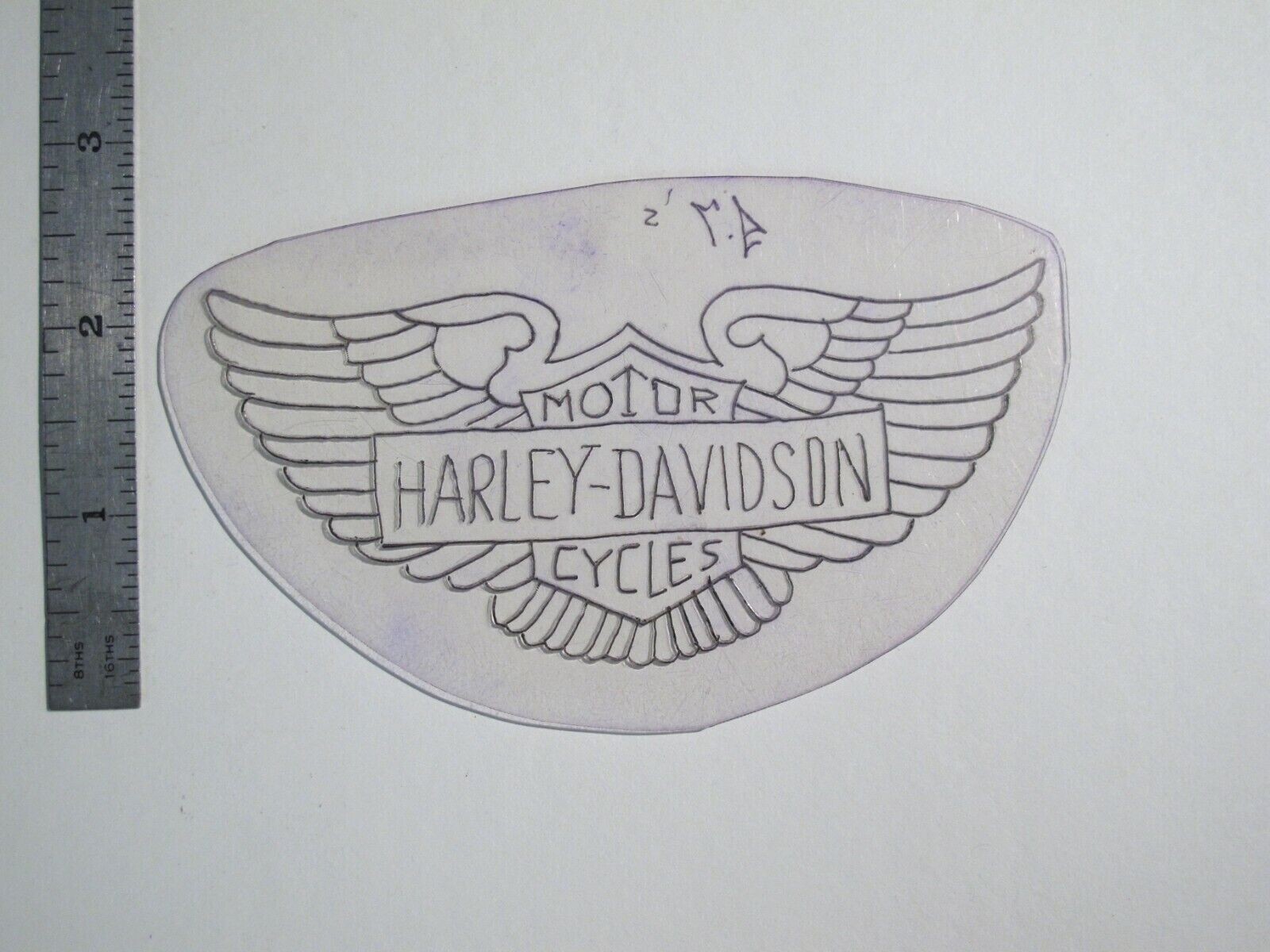 vtg 1960s 1970s Tattoo acetate stencil Motor Cycles Shield HAR3 | eBay
