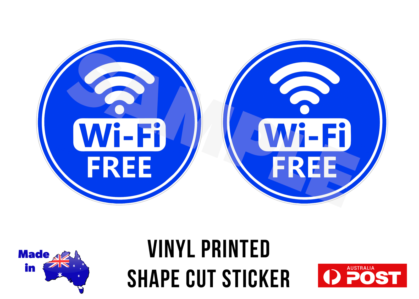 2 x FREE WIFI Wi-Fi Stickers for Shops Hotels Motels Pubs FREE POST ...