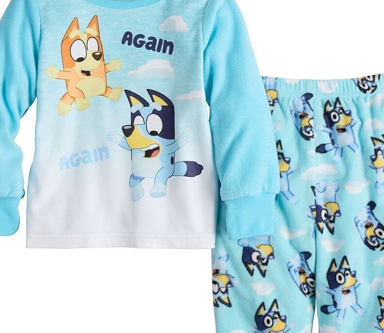 Bluey Pajamas Set Shirt Pants Toddler Boy Girl 2T 3T 4T 5T Disney Bingo ...