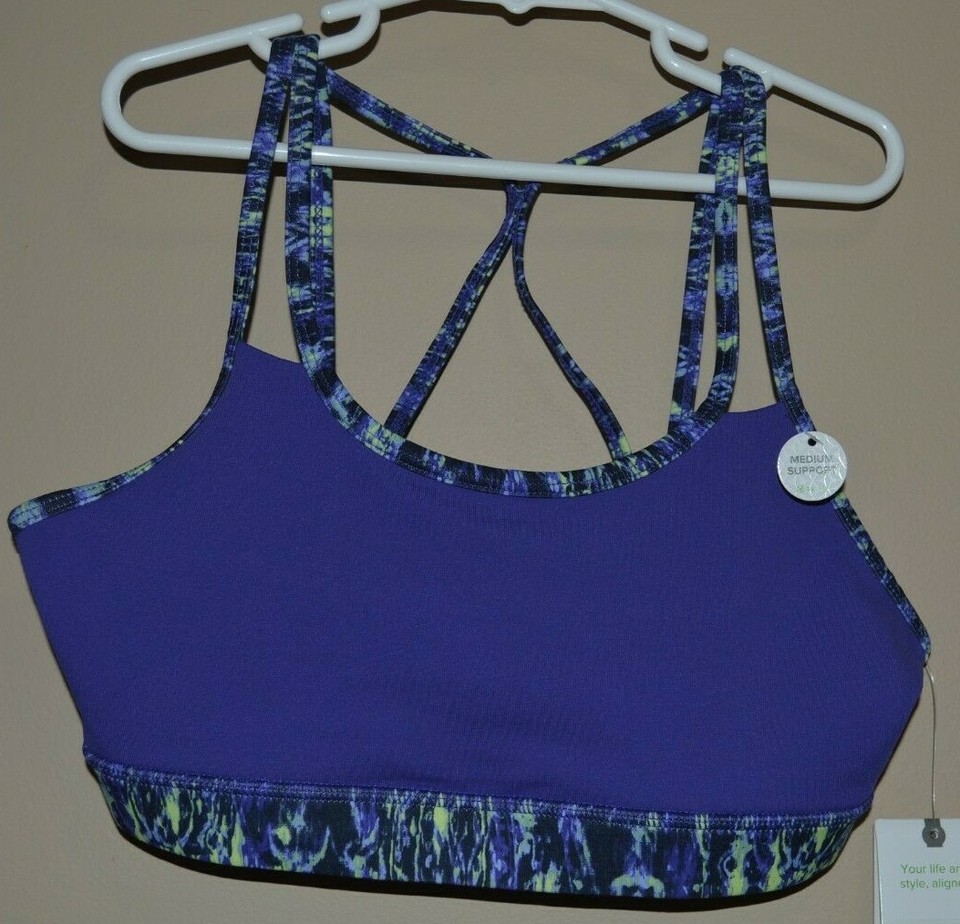 NEW w/Tags GAIAM Womens Yoga Sports Shine Bra Paige Deep Blue Sz. XS | eBay