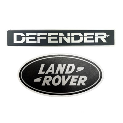 1986-2017 Land Rover Defender 90 110 Front + Rear Logo Name Decals ...