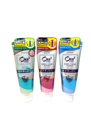 Sunstar Ora2 Me Stain Clear Japanese Toothpaste 3 Flavor Choose | eBay