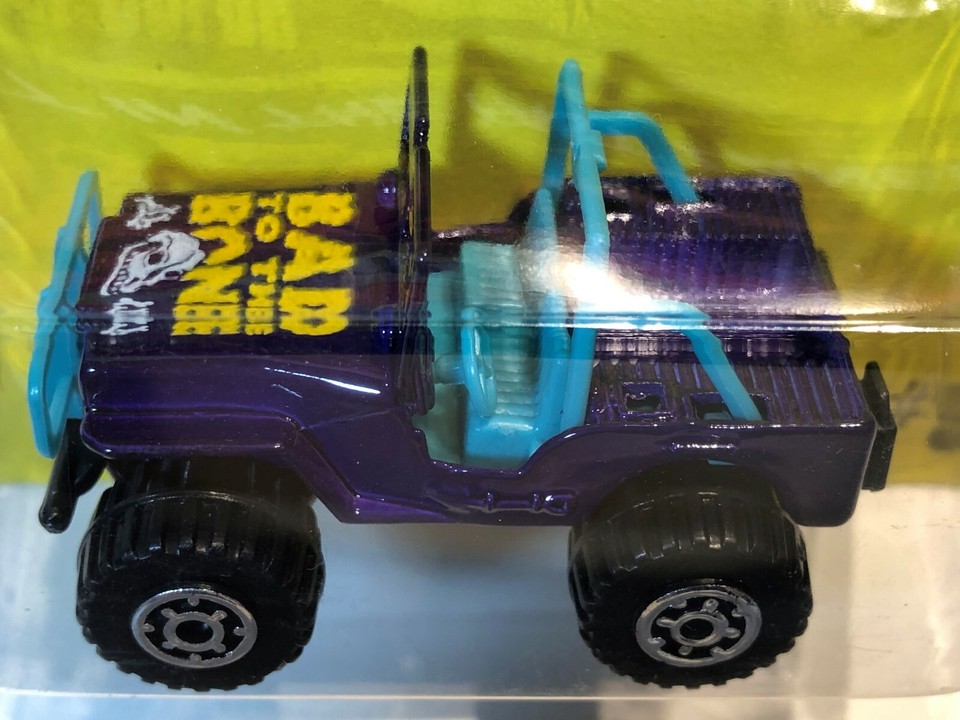 MATCHBOX MB5 JEEP CJ DARK PURPLE "BAD TO THE BONE" with PLAIN SIDES | eBay