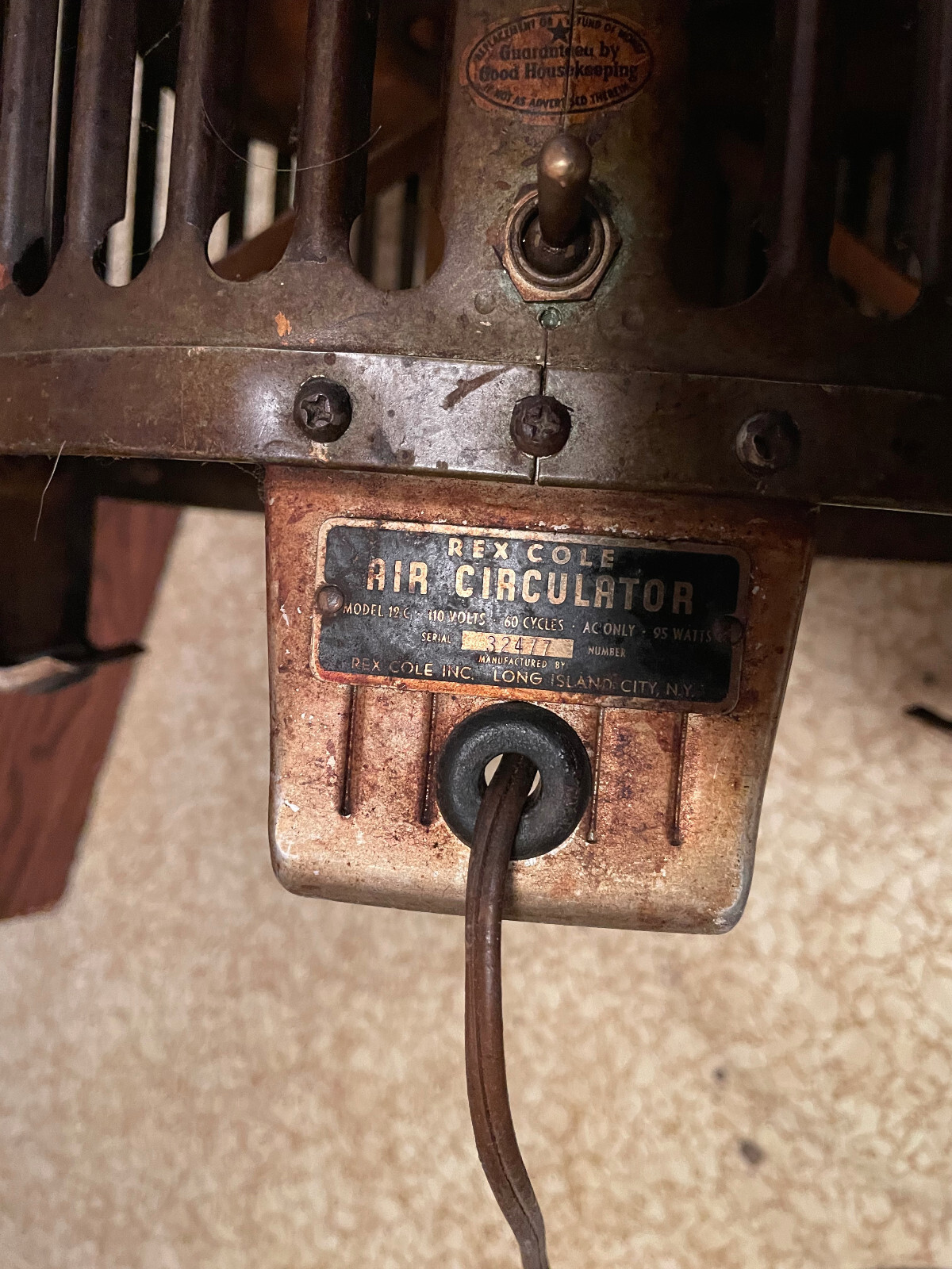 ANTIQUE 1940s REX COLE AIR CIRCULATOR FLOOR MODEL FAN | eBay