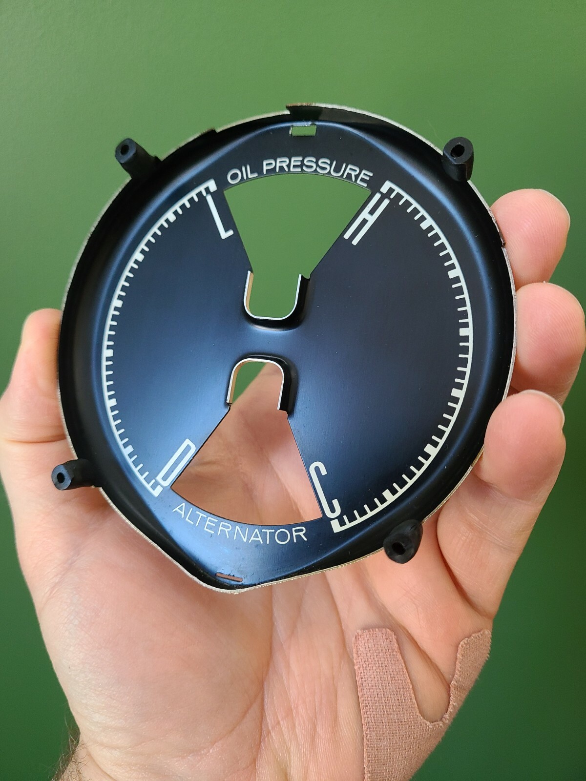 67 1967 OEM Mustang Instrument Cluster Gauge Plate Oil Pressure ...