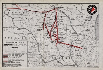 Mixed Lots - 1924 Railroad Map