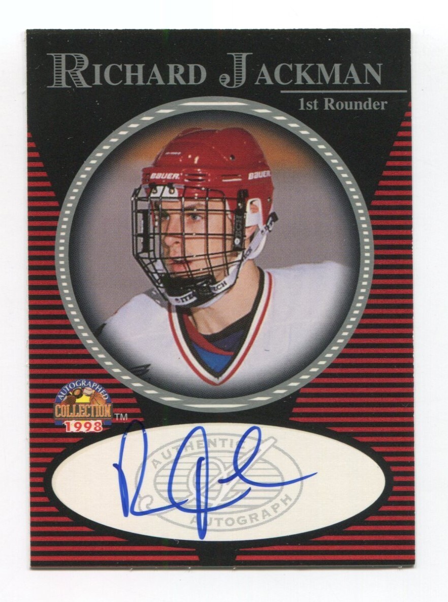 1998 The Score Board Richard Jackman Signed Card Hockey NHL Autograph ...