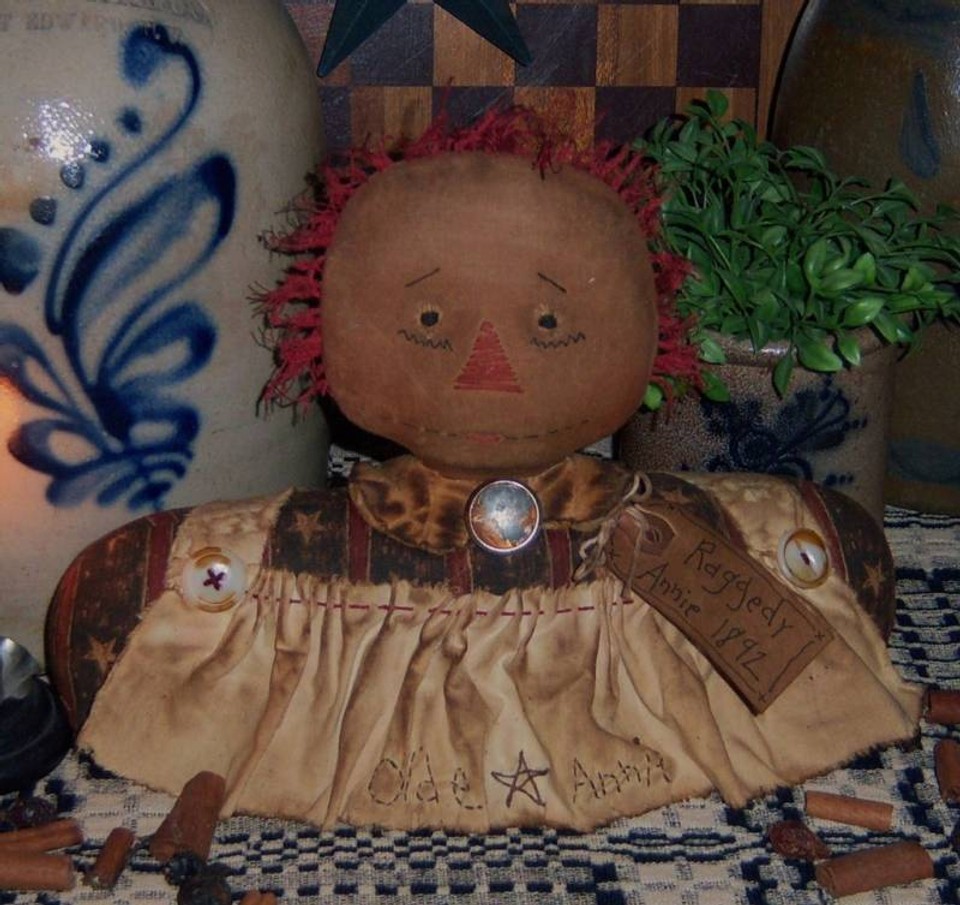 Primitive Raggedy Ann Annie Stump Doll Paper Pattern #593 | eBay