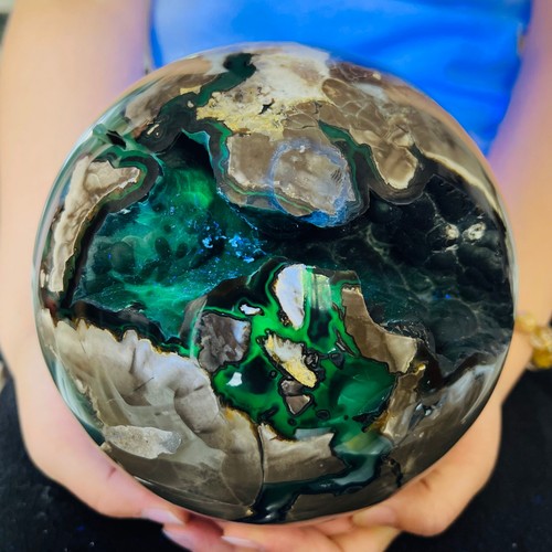13.31LBNatural volcanic agate crystal cave ball polishing and ...