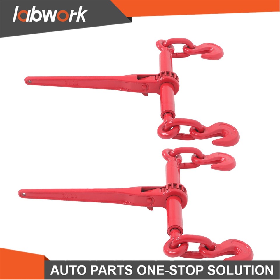 Labwork 2 Pcs Ratchet Load Binder 3/8"-1/2" Chain Truck Trailer Tie ...