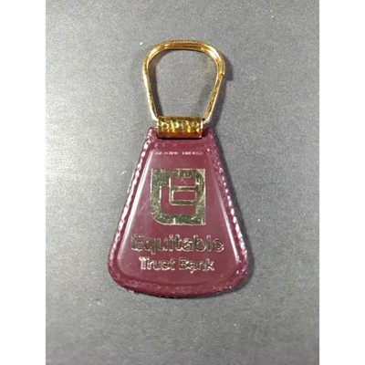 Equitable Trust Bank Plastic Brown Keychain Scratched | eBay
