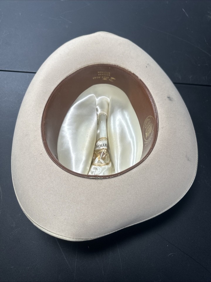 Vintage Stetson Open Road 4X Beaver Felt Hat Bone Silverbelly Size 7 ...