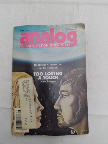 Analog Magazine June 1982 Marc Stiegler Spider Robinson Science Fiction ...