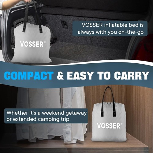 VOSSER Queen 15" Air Mattress with Built-in Pump Fast & Easy Inflation ...