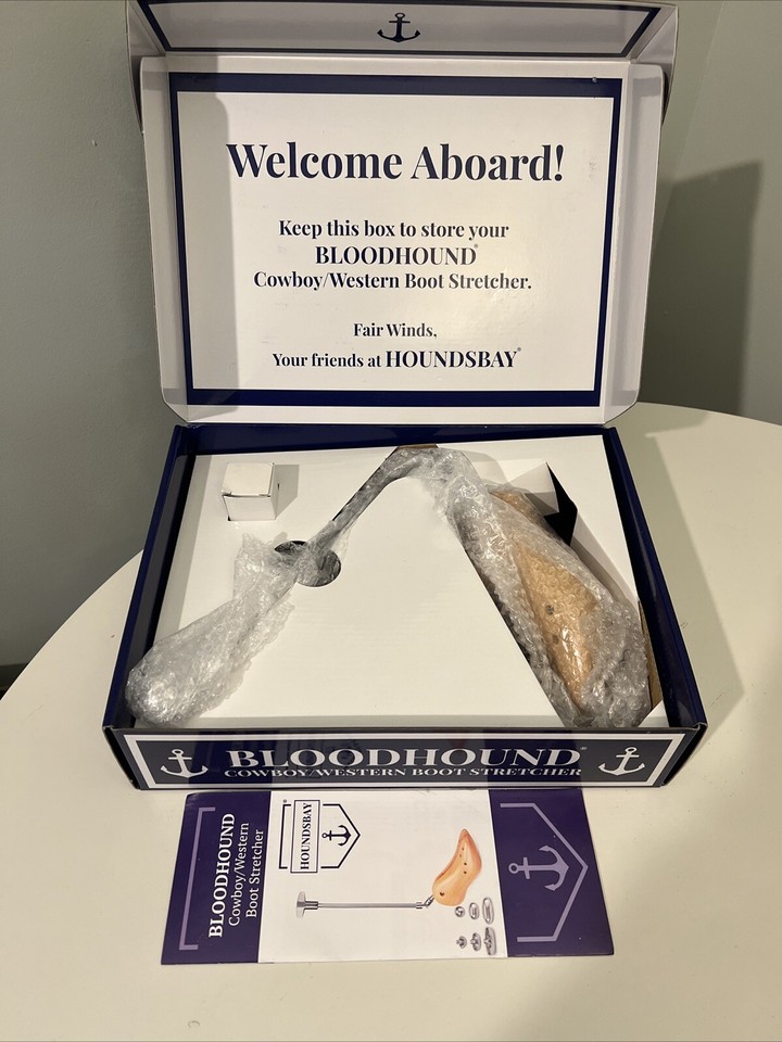 Houndsbay Bloodhound Cowboy/Western Boot Stretcher Complete Box Women’s ...