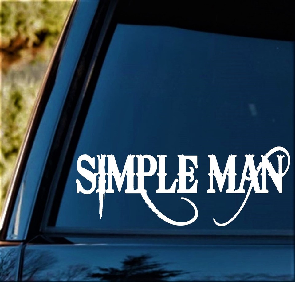 Simple Man Window Decal Car Outlaw Cowboy Skynyrd Lyrics Sticker | eBay