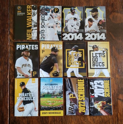 12 Different Pittsburgh Pirates Pocket Schedules 2012 to 2023 | eBay