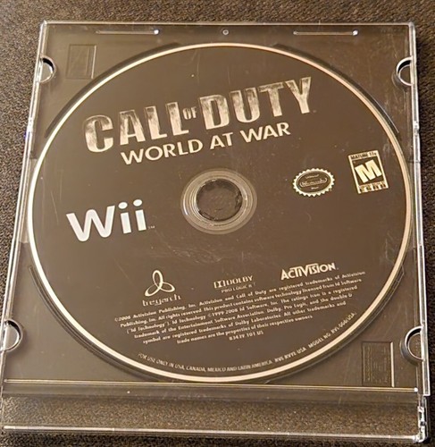 Nintendo Wii Disc Only Call Of Duty World At War | eBay