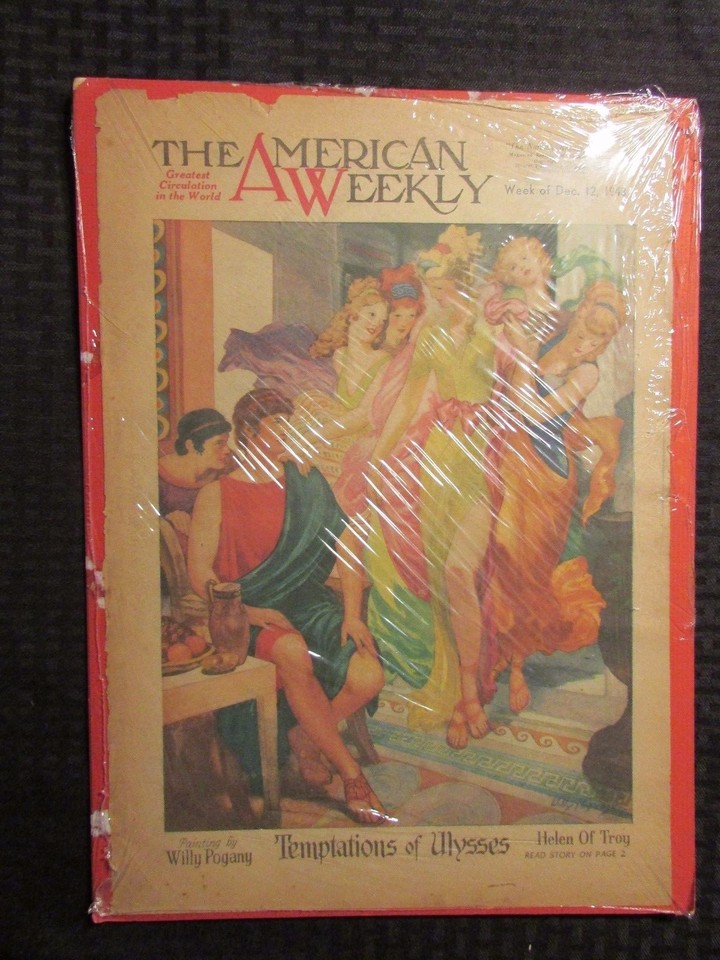 1948 Dec 12 / Dec 26 AMERICAN WEEKLY Magazine Cover ONLY 11x15" VG-/VG ...