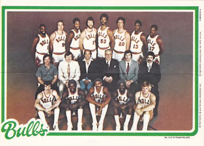 1980-81 TOPPS NBA TEAM PIN-UPS BASKETBALL TEAM PHOTO - CHICAGO BULLS #3 ...