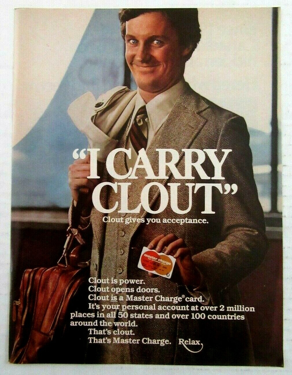1977 MASTER CHARGE Credit Card "I Carry Clout" Magazine Ad | eBay