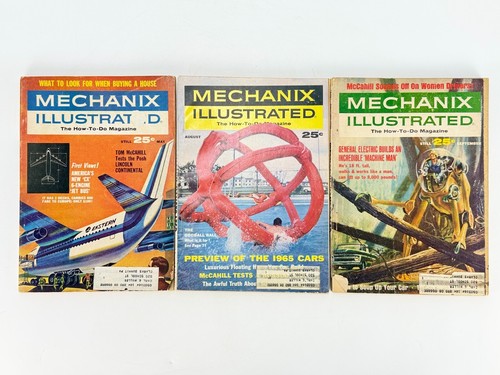 1965 Lot 0f 3 Mechanix Illustrated Magazine Jet Bus - New Cars - GE ...