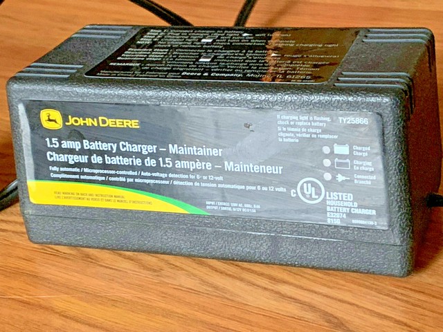 John Deere TY25866 Battery Charger 1.5 Amp for sale online | eBay