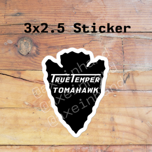 Vintage Authentic Replica True Temper TOMAHAWK ARROWHEAD Axe Sticker | eBay