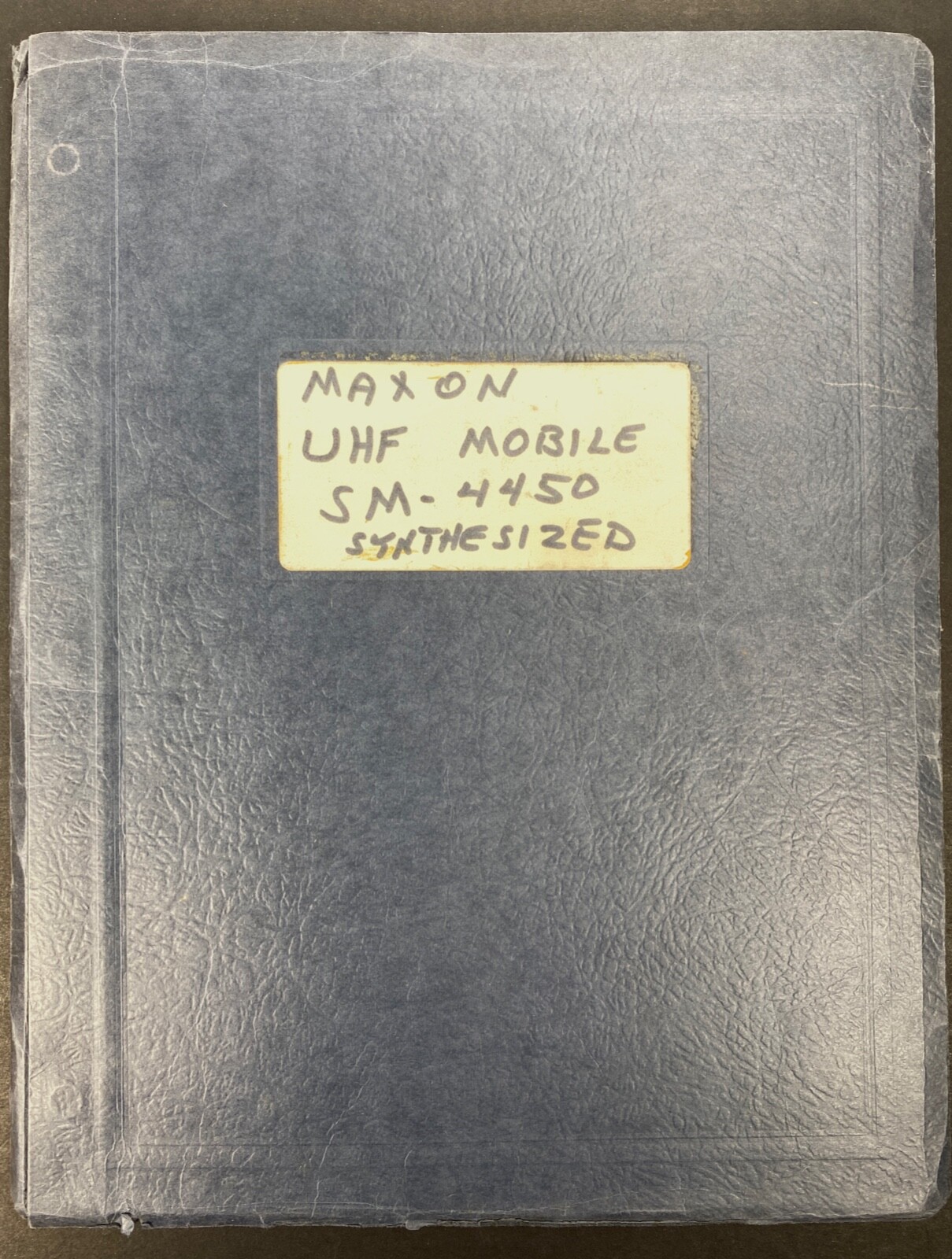MAXON 1992 SM-4450 UHF Synthesized Mobile Service Manual | eBay