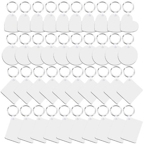 Heat Transfer Keychains Double-Sided Pendants Keychains for Sublimation ...