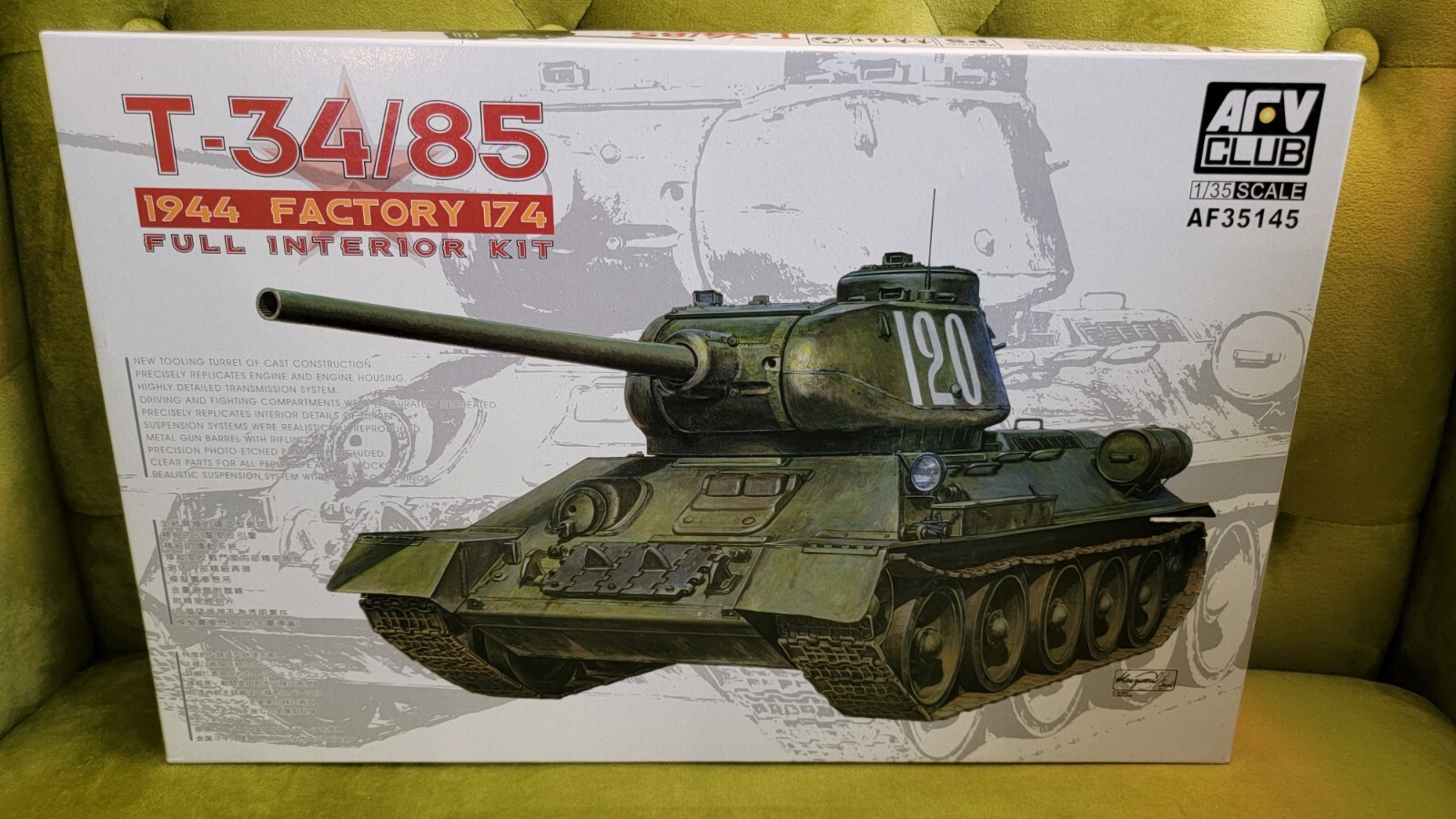 AFV Club 1/35th Scale T-34/85 1944 Factory 174 Full Interior kit # ...