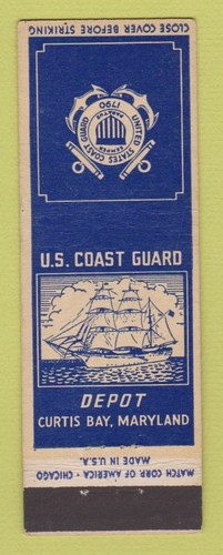 Matchbook Cover - US Coast Guard Depot Curtis Bay MD | eBay