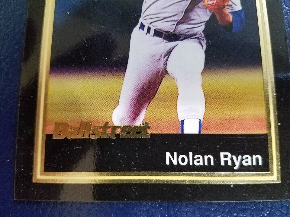 Nolan Ryan Texas Rangers BallStreet 1991 #3 OVERSIZE SOLID GOLD LINE ...