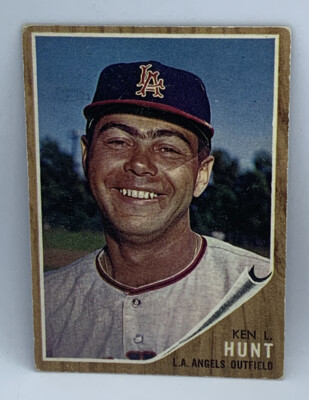 1962 Topps Baseball Ken Hunt Angels #68 Midgrade | eBay
