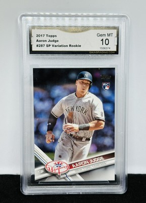 Aaron Judge Rookie Set SP 2017 Topps #287 Graded 10 New York Yankees HR ...