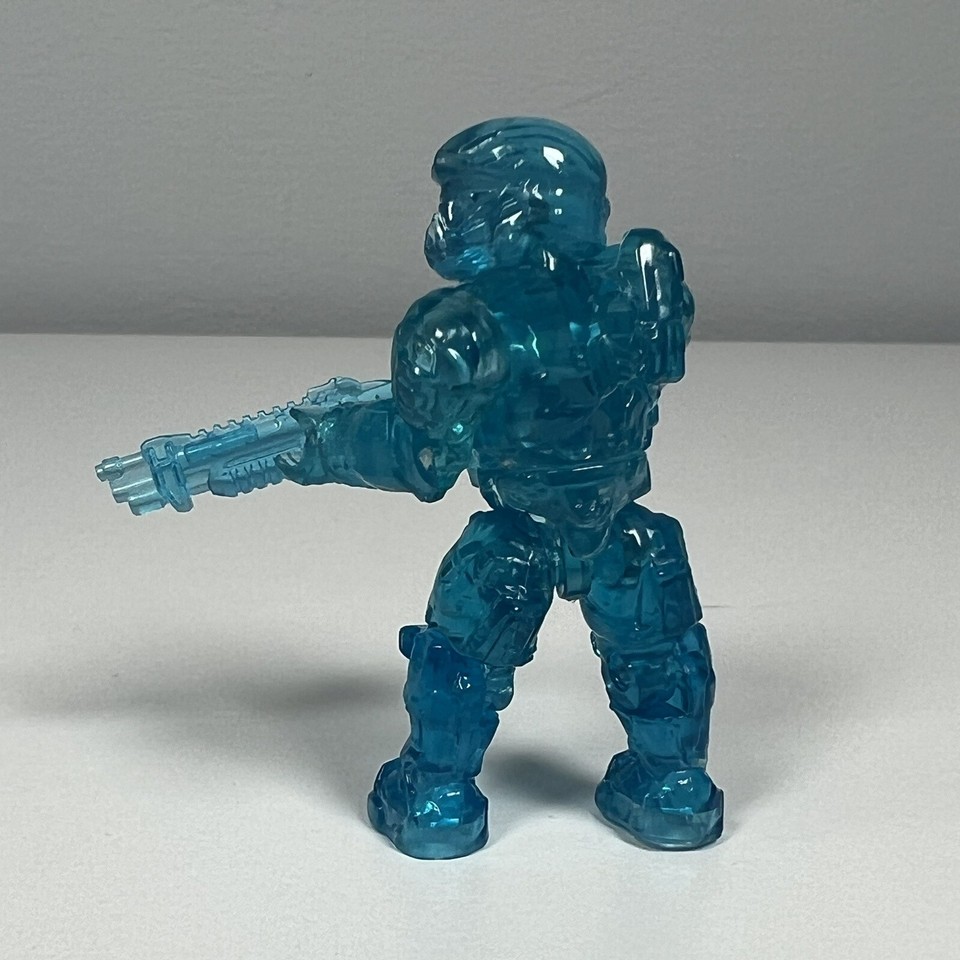 Halo Mega Bloks Spartan Recruit Active Camo Translucent Clear Blue Mini ...
