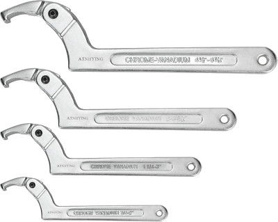 Adjustable Spanner Hook Wrench for Hydraulic Ram Cylinder, Mechanical ...