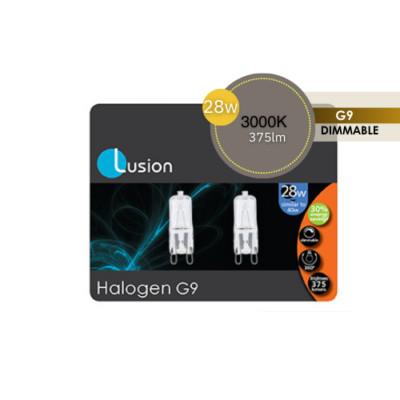 Lusion 28W G9 Clear Capsule Halogen Globe 2PK BLISTER LUS30406 | eBay