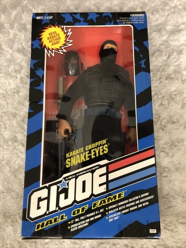 VTG G.I. JOE SNAKE EYES Hall of Fame 12" Figure KARATE ACTION ARM! NEW ...