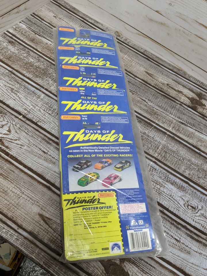 Matchbox Days Of Thunder 1:64 Scale Diecast Race Stock Car Racing Set ...